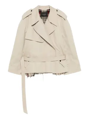 Balenciaga Cropped Trench Coat - Neutrals