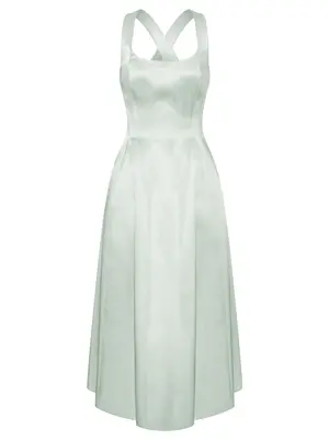 Philosophy Di Lorenzo Serafini Satin Midi Dress - Green