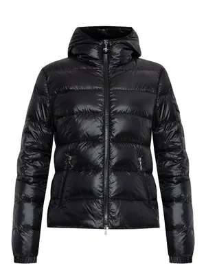 Moncler Gles Down Jacket With Hood - Black
