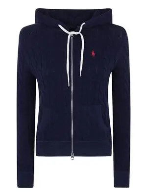Polo Ralph Lauren Cable-knit Hoodie - Blue