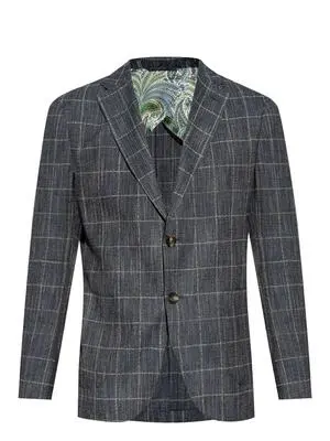 Etro Checked Blazer - Blue