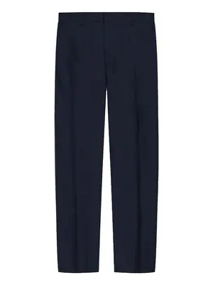 Ami Pressed-crease Tapered Trousers - Blue