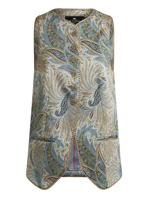 Etro Jacquarded Waistcoat - Blue