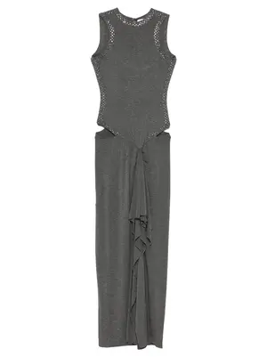 Attico Draped Midi Dress - Grey