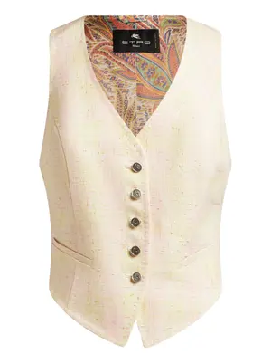 Etro Slub Waistcoat - Neutrals