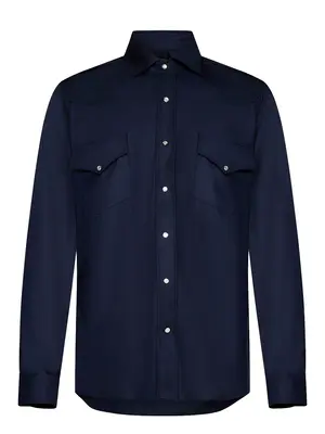 FRANZESE COLLECTION Virgin Wool Shirt - Blue