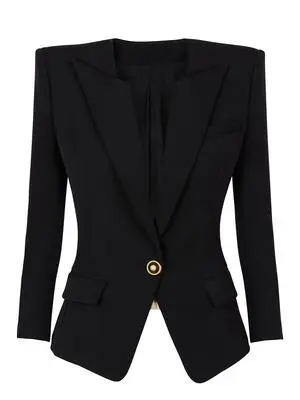 Balmain Virgin Wool Blazer - Black