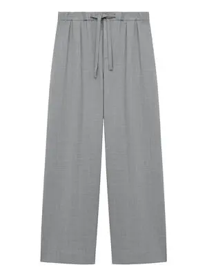 Loewe Wool-blend Drawstring Trousers - Grey