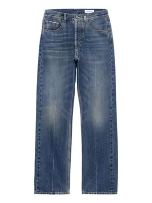 Alexander McQueen Skull-plaque Straight Leg Jeans - Blue