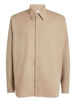 LE17SEPTEMBRE Cotton Press-stud Shirt - Beige
