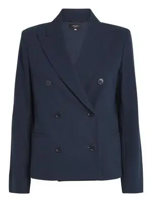 Max Mara Cotton Double-breasted Blazer - Blue