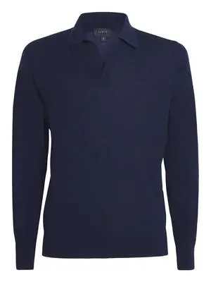 Sease Virgin Wool Lasca Polo Shirt - Navy