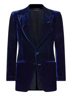 TOM FORD Fluid Velvet Shelton Cocktail Blazer - Blue