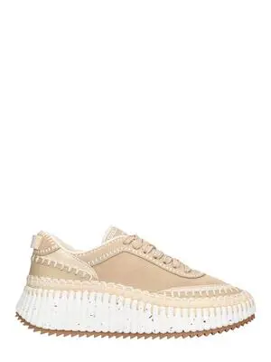 Chloé Suede Nama Runner Sneakers - Beige
