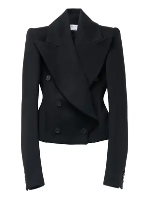 Alexander McQueen Wool-cashmere Double-breasted Blazer - Black