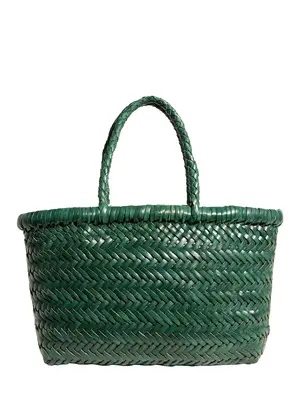 Dragon Diffusion Dragon Diffusion Mini Leather Flat Gora Tote Bag Green