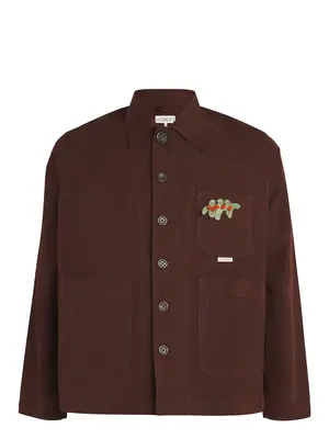 S.S.DALEY Morris Overshirt With Brooch Brown