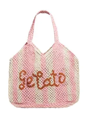 THE JACKSONS Jute Gelato Tote Bag - Pink
