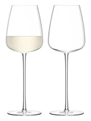 LSA INTERNATIONAL Set Of 2 Wine Culture White Wine Glasses - Clear
