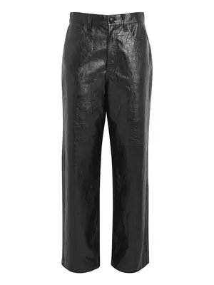 Rag & Bone Faux Leather Shea Trousers - Black