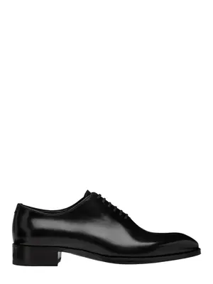 TOM FORD Burnished Leather Elkan Lace-up Shoes - Black