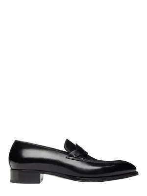 TOM FORD Burnished Leather Elkan Loafer - Black