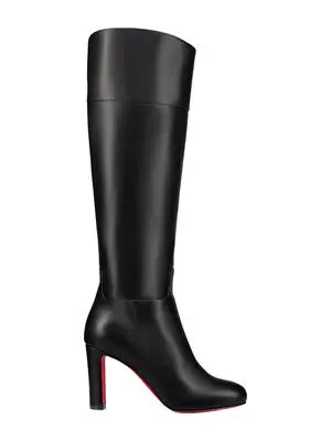 CHRISTIAN LOUBOUTIN Loo Botta 85 Leather Knee-high Boots - Black