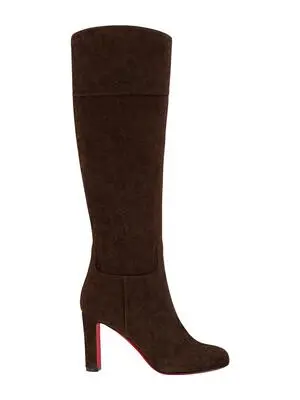 CHRISTIAN LOUBOUTIN Loo Botta Suede Knee-high Boots - Brown