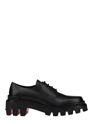 CHRISTIAN LOUBOUTIN Trott Dune Leather Derby Shoes - Black