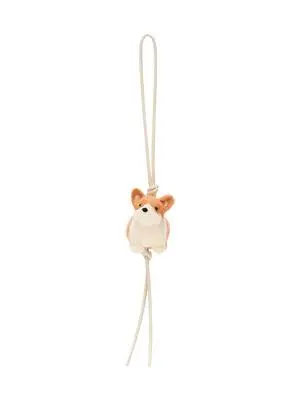 Loewe Felt Corgi Charm - White