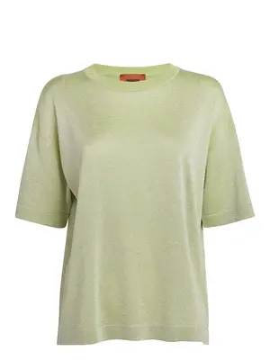 Missoni Lamé-Knit T-Shirt Green