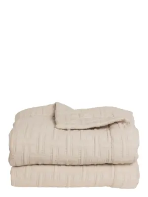 PETER REED Embroidered Kengo Throw - Neutral