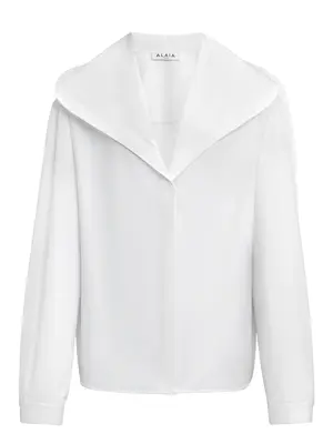 Alaïa Cotton Hooded Shirt - White