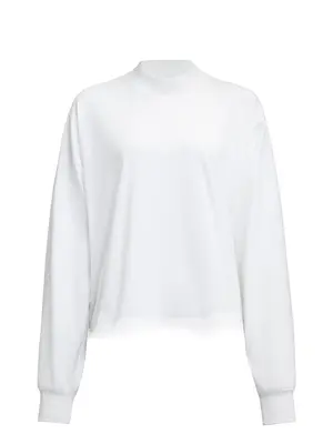 Alaïa Cotton Jersey Logo Sweatshirt - White
