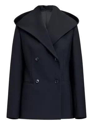 Alaïa Virgin Wool Tailored Coat - Black