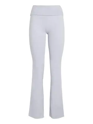 SKIMS Cotton-blend Fold-over Trousers Blue