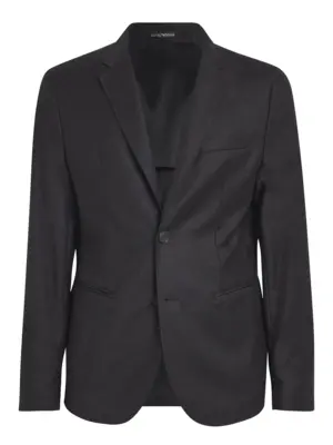 Emporio Armani Virgin Wool Blazer Grey