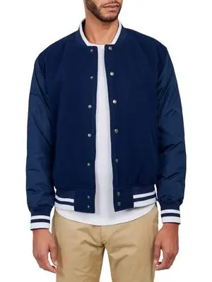 CON.STRUCT Solid Varsity Jacket - Navy