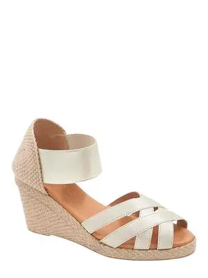 Andre Assous Adin Jute Wedge Sandals - Platino