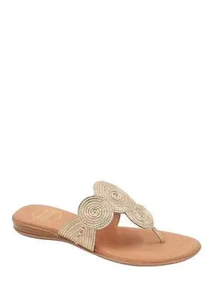 Andre Assous Nikky Slide Sandals - Platino