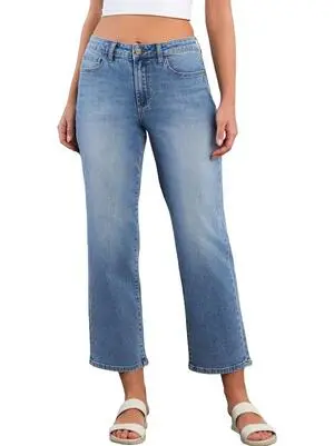 HINT OF BLU Ankle Straight Leg Jeans Ace Blue