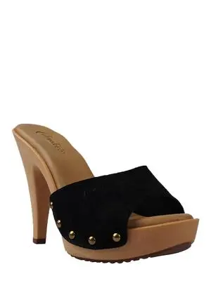 CANDIE'S Viviana Platform Sandal - Black Suede