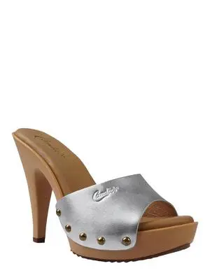 CANDIE'S Viviana Platform Sandal - Silver Leather