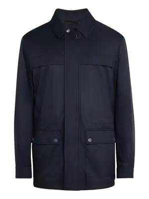 Canali Brera Four-pocket Field Jacket - Navy