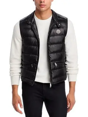 Moncler Gui Zip Front Vest - Black