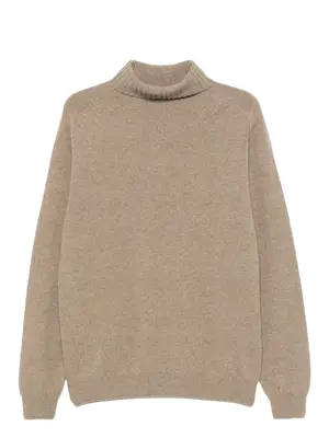 Sunspel Merino Crew Neck Jumper Sandstone