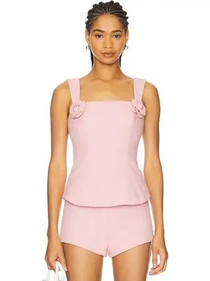 Majorelle MAJORELLE Clemence Top With Rosette Accent Blush