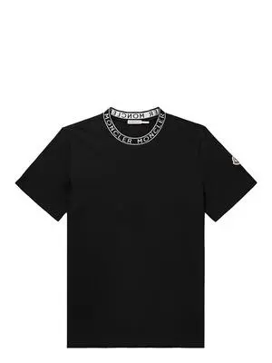 Moncler Slim-fit Logo-appliquéd Cotton-jersey T-shirt - Black