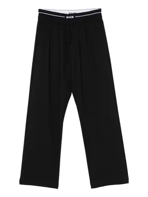 MSGM MSGM Logo-Waistband Trousers