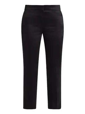 FERRAGAMO Cropped Trousers - Black